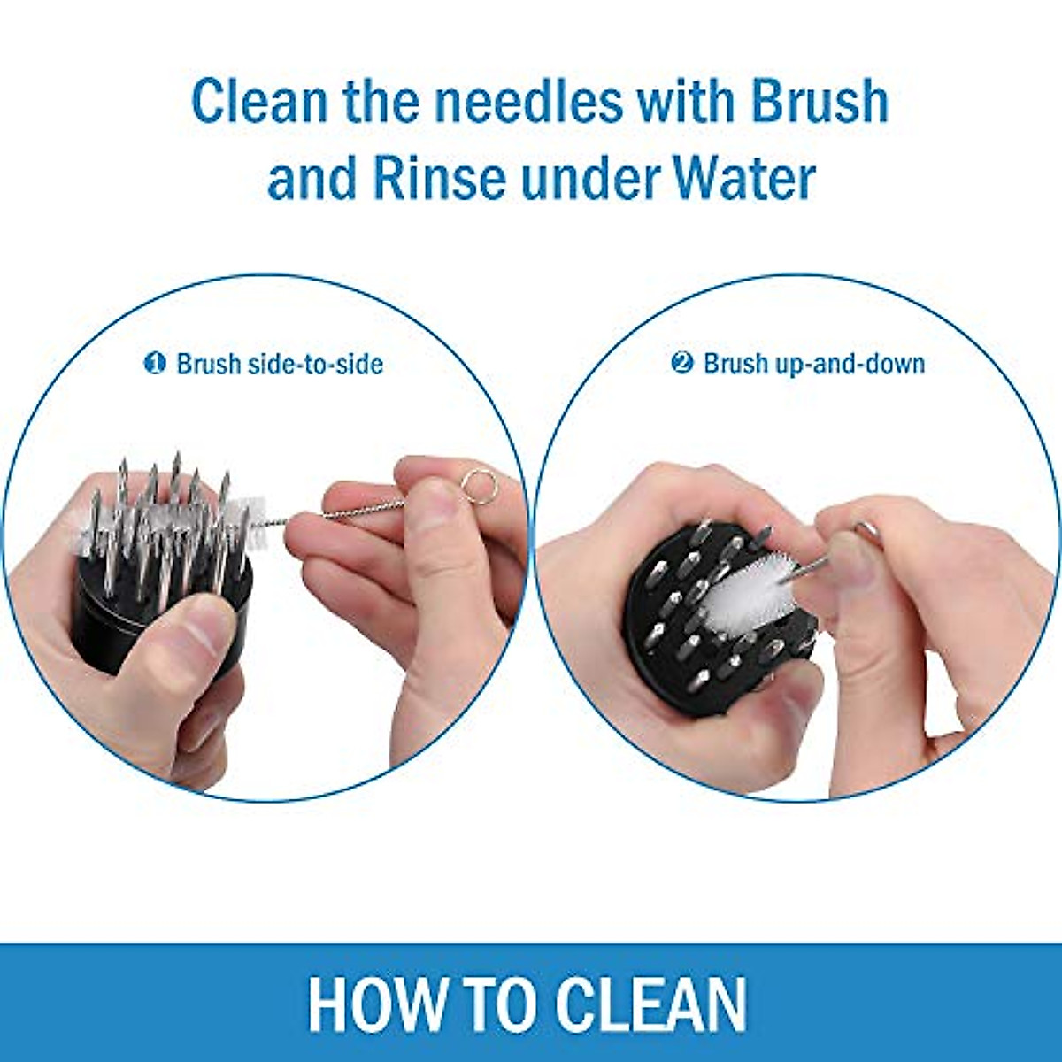 KUCCOON Meat Tenderizer Tool Stainless Steel Needle Ultra Sharp 24 Blades Tenderizer Tool for Tenderizing Beef Chicken Steak Veal Pork