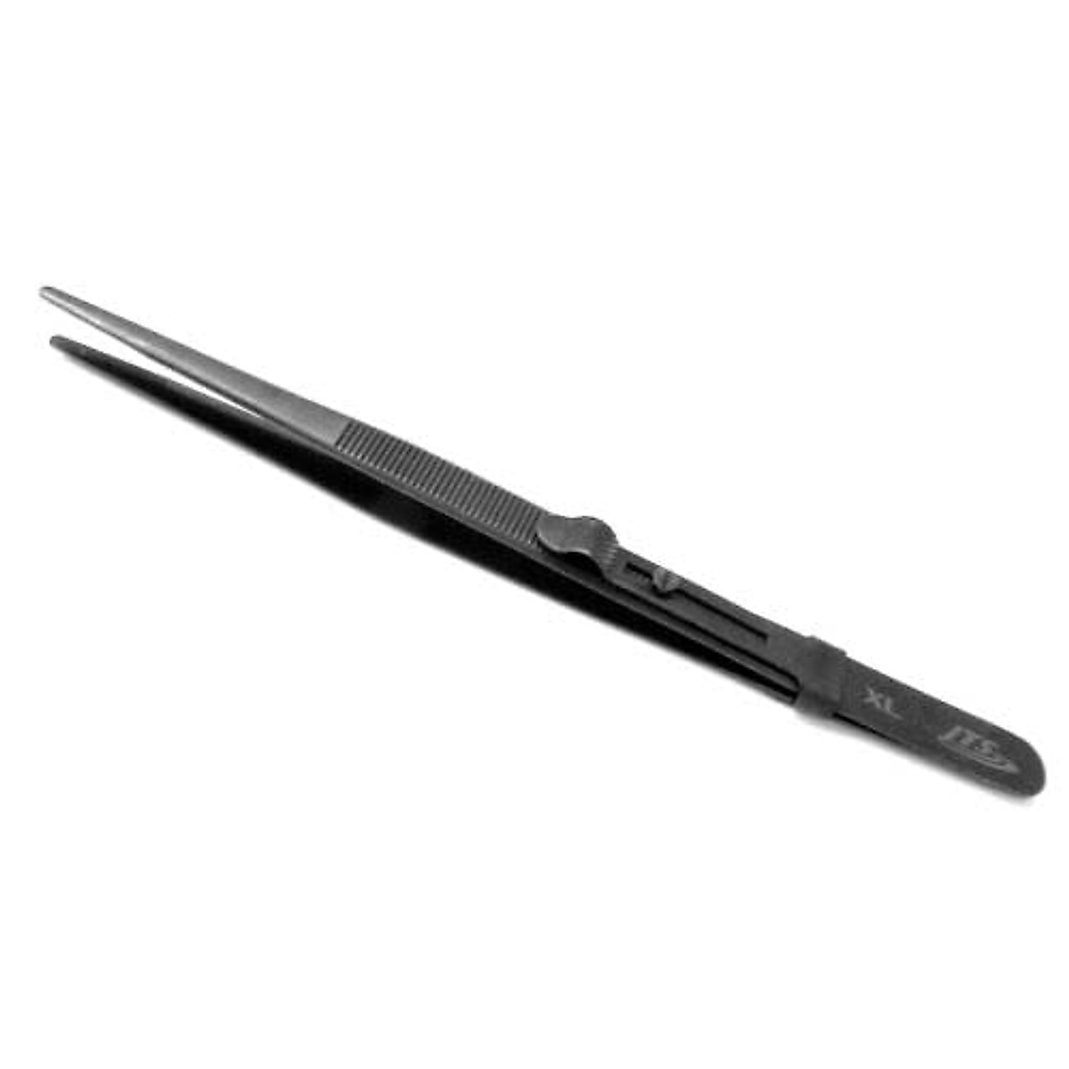 Diamond Tweezers Gemstone Black Anodized Tweezer 6-1/2" Slide Lock Large Tip for Gem and Jewelry Precision for Sorting Quality Control and Inspection Larger Size Diamonds Gems Stones Beads By JTS