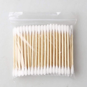 600 pk Bamboo Cotton Buds (6 x 100) by ZHIYE, 100% Biodegradable Cotton Swab with Wooden Handles for Ear Cleaning,Makeup Cleaning,Keyboard Cleaning,Wound Cleaning etc