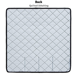 PACMAXI Sewing Machine Pad for Table with Pockets, Water-Resistant Sewing Machine Pad Organizer, Pad Organizer for Sewing Machine Accessories, Sewing Machine Mat (Floral with Beige Background)