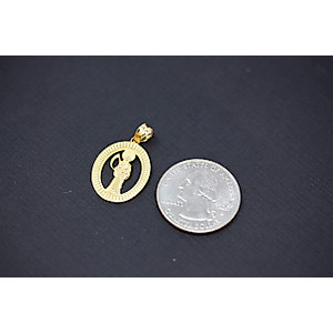CaliRoseJewelry 10k Santa Muerte Oval Charm Pendant in Yellow Gold