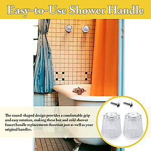Shower Handle Replacement Compatible with Price Pfister Contessa and Windsor Bathtub Faucet Handles and Shower Handles Hot and Cold, Shower Knobs 2 Piece Replacement Part