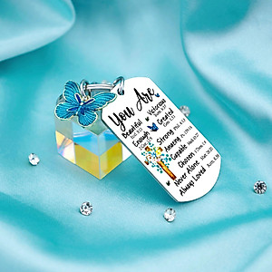 Aisity Inspirational Christian Gifts for Women Teen Girl Best Friend Mom Encouragement Spiritual Religious Bible Gifts for Womens Gifts Ideas Bible Verse Christian Keychain Accessories