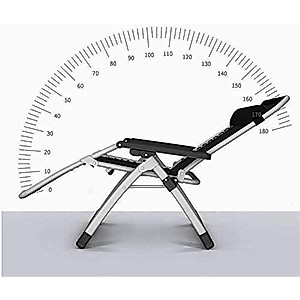 XZGDEN Lightweight Deck Chair Recliners,Locking Patio Outdoor Lounger Chair Oversize XL Padded Adjustable Recliner with Headrest Support 440lbs (Color : Black)