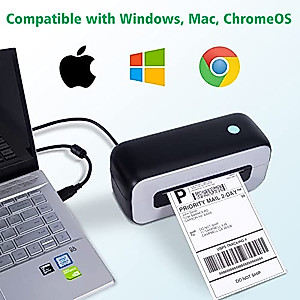 Shipping Label Printer, Thermal Printer for Shipping Labels, Label Printer for Shipping Packages - Compatible with USPS, Amazon, Shopify, Etsy, Ebay, Works with Windows & Mac, ChromeOS