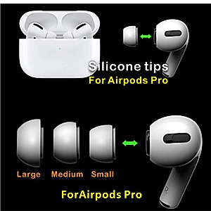 Zotech Replacement 3 Pairs Silicone Ear Tips for Apple Airpods Pro 1st & 2nd Gen (S/M/L)
