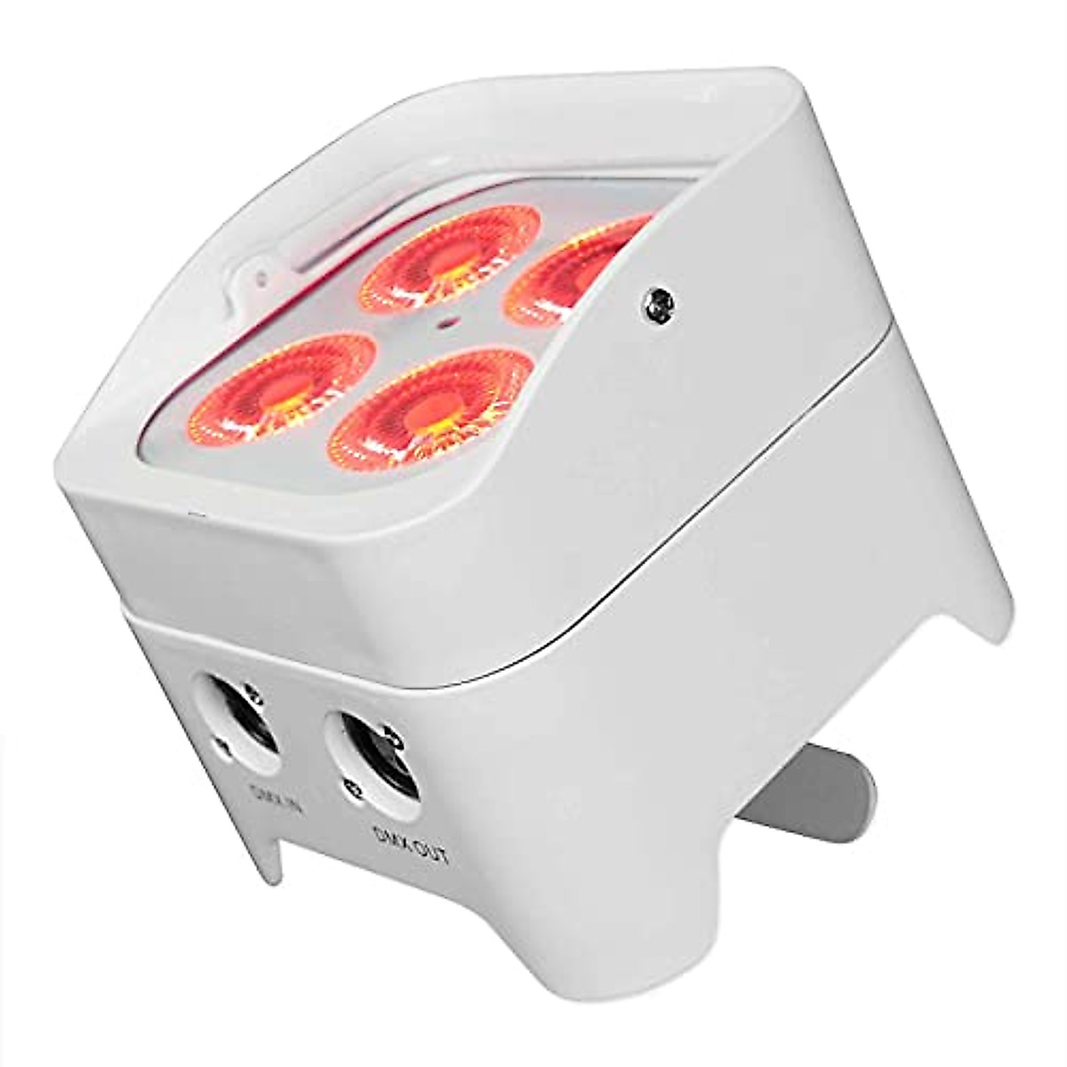 Rockville Best Pack 50 White (8) Battery Wash Lights+Wireless DMX+Charging Case