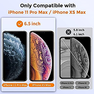 UNBREAKcable Screen Protector for iPhone 11 Pro Max / iPhone XS Max 6.5'', Double Shatterproof Tempered Glass [2-Pack] [Easy Installation Frame] [99.99% HD Clear] [9H Hardness] [Bubble Free] [Case Friendly] [Full Coverage]