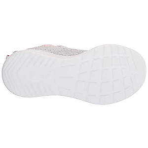 adidas Cloud Foam-Pure Running Shoe, White/White/Clear Pink, 4.5 US Unisex Big Kid