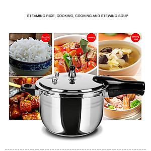DSFHKUYB Stainless Steel Pressure Cooker, Suitable on All hob Types Including Induction, Stainless Steel, Diameter: 16 cm,5L