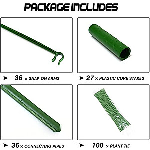 Legigo 4ft 4-Pack Tomato Cage for Garden Plant Support- Up to 48inch Garden Stakes Tomato Cage, Tomato Trellis for Potted Plants, Tomato Cages Plant Stakes for Climbing Vegetables Plants Flowers