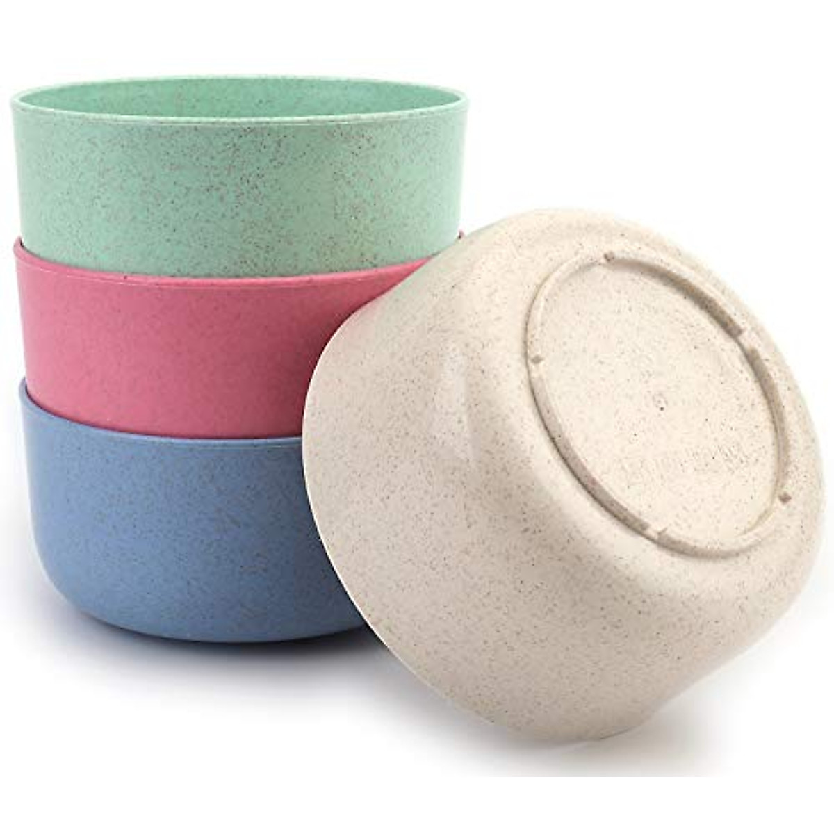 Nicunom 12 Pack Cereal Bowls, 15 OZ Unbreakable Wheat Straw Bowl Sets - Lightweight Noodle Soup Rice Salad Bowls Dishwasher Microwave Safe Bowl for Kids Children Toddler