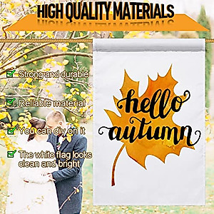 Blank Garden Flags Set, Solid Black Lawn Flags Plain White Yard Flags, DIY Polyester Banners Flag for Heat Transfer Vinyl Outdoor Courtyard Decoration Garden Decor, 11.8 x 17.7 Inches (24 Pieces)