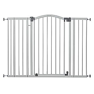 Summer Infant Extra Tall & Extra Wide Safety Gate, 29.5 - 53 Inch Wide & 38" Tall, for Doorways & Stairways, with Auto-Close & Hold-Open, Grey