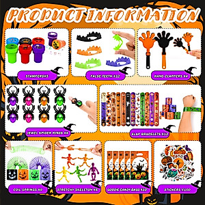 PURPERCAT 253 Pcs Halloween Party Favors Bulk Prizes Box Toys Assortment Trick or Treat Goodie Bag Fillers Pumpkin Bat Glasses Spider Web Halloween Favors for Kids Classroom Prize Classroom Rewards