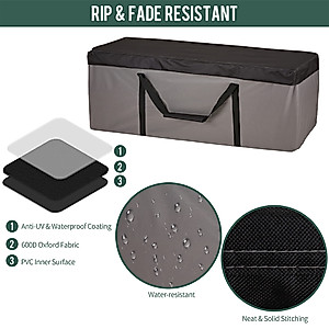 Rachmi Cushion Storage Bag (152 Gal) 60 Inch with Zipper & Padded Handle, Outdoor Oversized Heavy Duty 600D Water-resistant Moving Bag, (60"Wx20"Dx29"H, Extra Large)