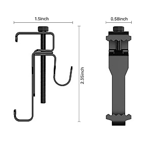 Elrswy Brick Hanger,Brick Hooks,Brick Clips for Hanging Pictures,No Drill,No Holes,Stainless Steel,Black,6 Pack