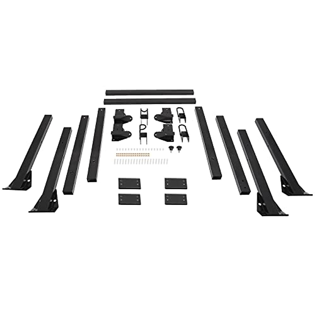 ECCPP Adjustable Van Ladder Rack Hightop 2 Bars Roof Rack fit for 96-18 for Chevy Express with Rain Gutters Heavy-Duty Steel Pickup Truck Ladder Rack 700Lb Universal Lumber Utility