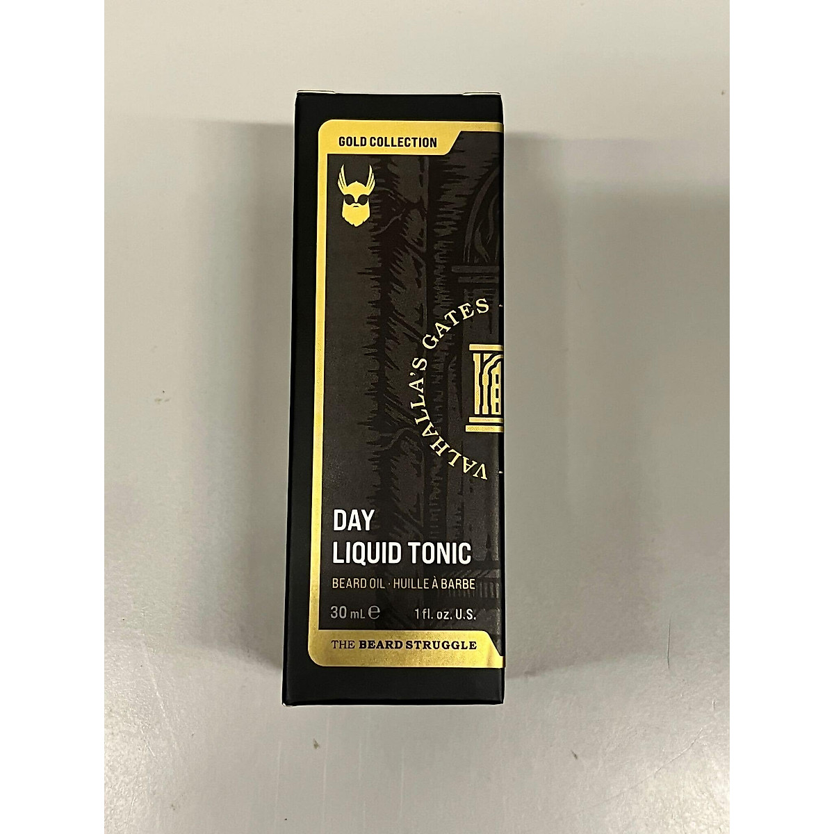 The Beard Struggle - Day Liquid Tonic Beard Oil - Gold Collection, Valhalla's Gates - Beard Oil for Men - Moisturize, Softens Hair, Reduces Itch - Day Time Beard Growth Oil (1 Fl oz)