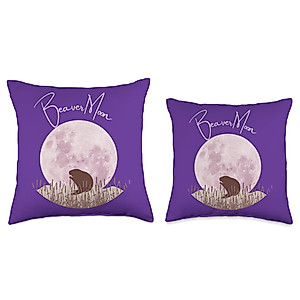 Full Moon Calendar 2024 for November: Beaver Moon Apparel Throw Pillow