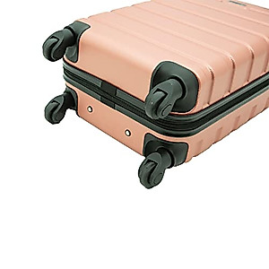 Travelers Club Harper Luggage, Rose Gold, 20-Inch Carry-On