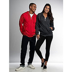 Fruit of the Loom Mens Eversoft Fleece Hoodies, Pullover & Full Zip, Moisture Wicking Breathable, Sizes S-4x Hooded Sweatshirt, Safety Orange, Large US