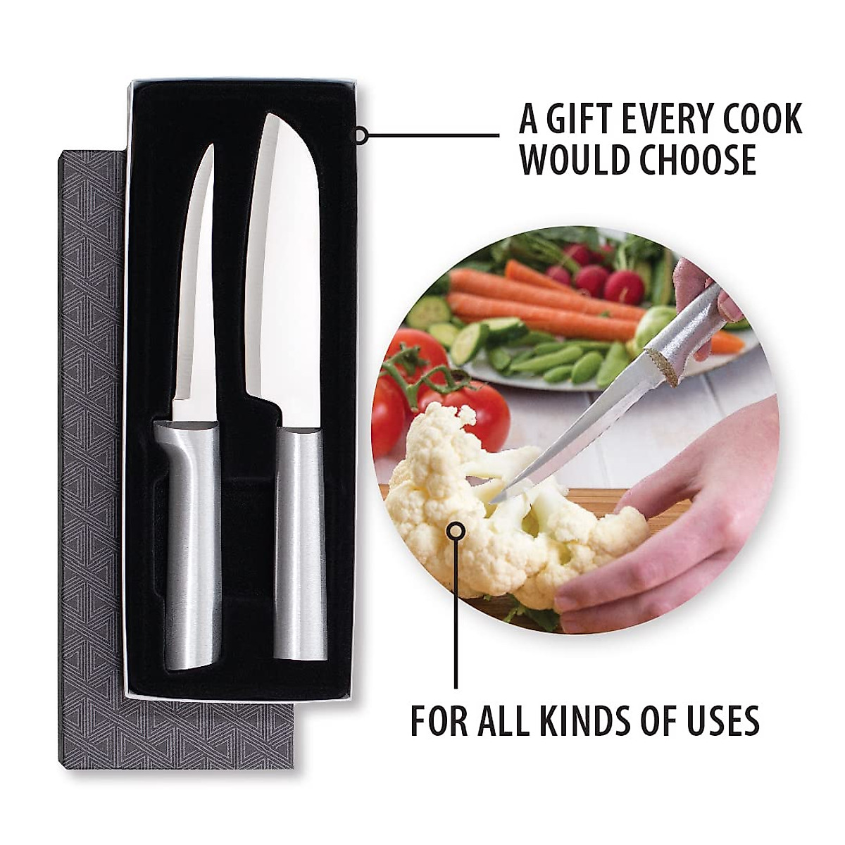 RADA Two Piece Knife Stainless Steel Cook’s Choice Gift Set With Knife Sharpener