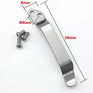 Echeson Knife DIY parts stainless steel back clip pocket knife clip for model 258