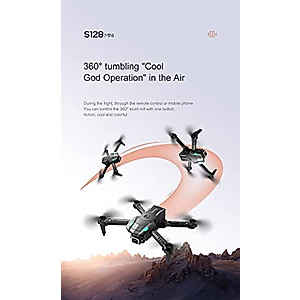 Drone with Camera for Begginers, Kids and Adults, Dual Video Camera 4KHD with Long Lasting Battery, Mobile Phone Connection, APP Control, Quadcopter Helicopter, Auto Hover, One Key Start , Kids Toy. Mini Drone S128