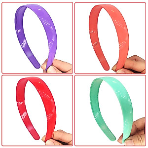 12pcs Women Plastic Headbands 25mm Wide Headband with Teeth for Girls Kids Teens Women by Yazon …