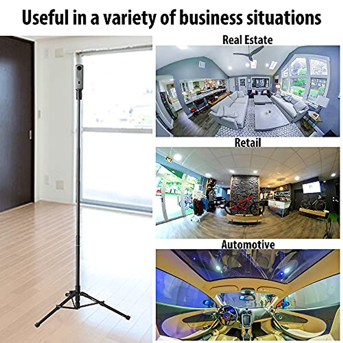 RICOH Theta Stand TD-2 : Compatible with All RICOH Theta Models in The Series, Dimensions: Maximum Extension: 150cm / Folded up Length: 45.7cm / Weight: 463g