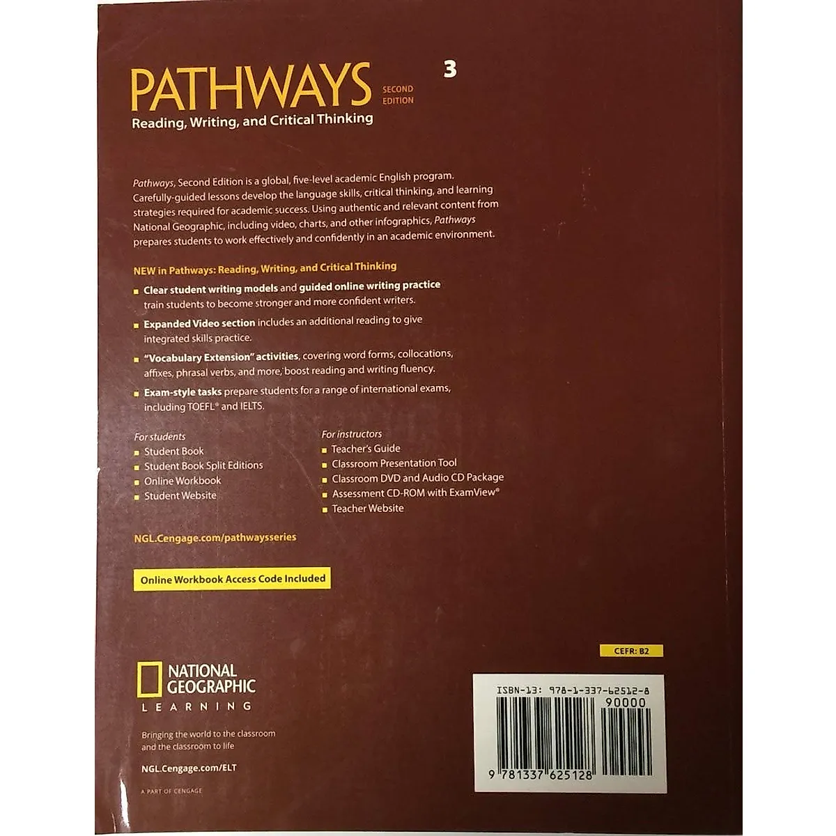 Bundle: Pathways: Reading, Writing, and Critical Thinking 3, 2nd Student Edition + Online Workbook (1-year access) (Nathional Geographic Learning)