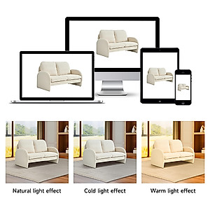 VASOENY 59.05 X 30.7'' Loveseat Sofa, Sherpa Lamb Fabric Love Seat Couch, Comfy 2 Seater Sofa, Upholstered Modern Leisure Loveseat Couches for Bedroom, Office, Living Room and Apartment