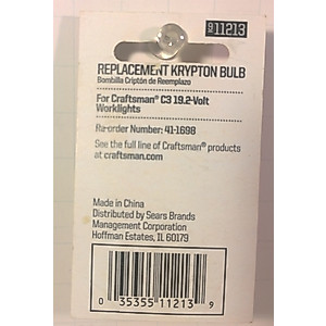 Replacement Krypton Bulb 1 Pk for Craftsman Worklight C3 19.2 volt