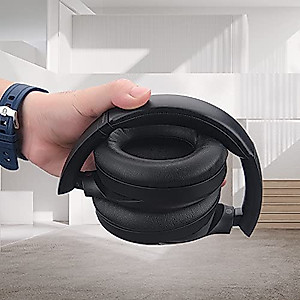 SOULWIT Replacement Earpads for Sony WH-1000XM4 (WH1000XM4) Headphones, Ear Pads Cushions with Noise Isolation Memory Foam, Added Thickness, Without Affecting Sensor-Black