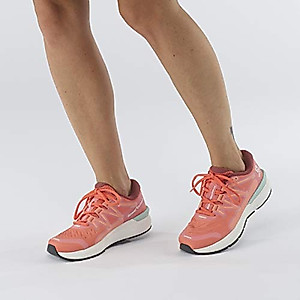 Salomon Sonic 4 Confidence Running Shoes for Women, Persimon/White/Ebony, 9