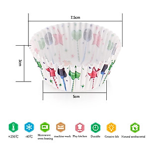 600 Pcs Cupcake Liners Paper, Cupcake Baking Cups, Multicolor Non-stick Muffin Cupcake Molds Wrappers Liners Cups for Baking Muffin Cupcake Halloween Christmas Party