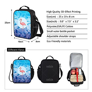 Dispalang Basketball School Lunch Bag for Boys Cool Thermal Lunch Container Insulated Cooler Bag