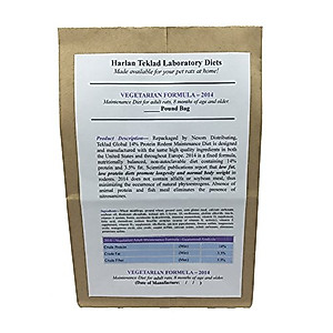 Nesom Distributing Envigo (Formerly Harlan) Teklad Adult Rat Food Diet Global 2014 (5lbs)