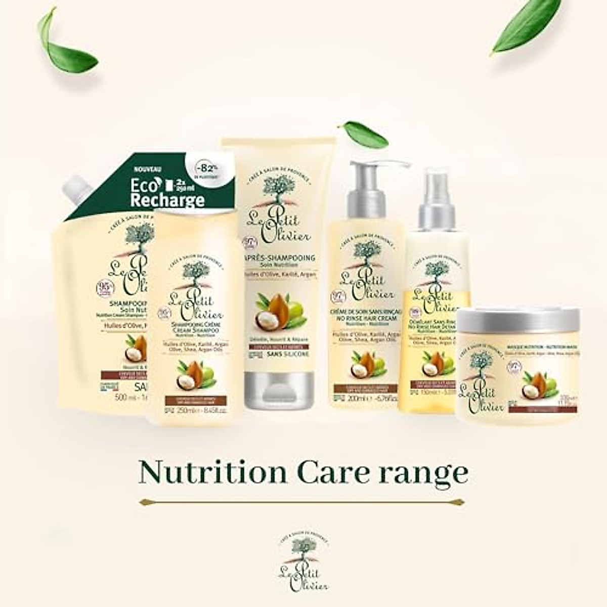 Le Petit Olivier Nutrition Hair Conditioner - Olive, Shea, Argan Oils - Detangles And Repairs - Enhances Softness And Elasticity Of The Hair - Suitable For Dry And Damaged Hair - 6.76 Oz