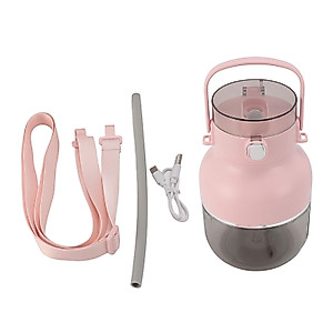 Zerodis Large Capacity Blender Cup, USB Rechargeable, Cordless Convenience, Multi Functional Juicer, Portable and Convenient, Portable Blender Cup, ABS Material, Lithium Battery (Built, Pink
