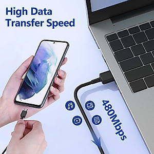 Esneer Samsung 25W Fast Charger, 10 Ft USB C Fast Charging Cable, Android Fast Charger,Suitable for Samsung Galaxy S23 Ultra/S23/S23+/S22/S22 Ultra/S22+/S21（3 Pack）