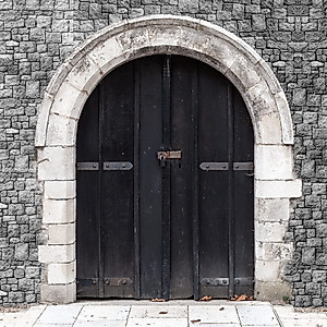 Chuangdi Brick Stone Wall Stone Wall Scene Setter Brick Sheet Wallpaper Curtains Door Removable Brick Tablecloth Photo for Halloween Mardi Gras Party Home Decoration(4.5 x 33 Ft, 6 Sheet)