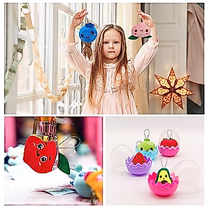 40 PCS Cute Mini Fruit Plush Toys Colorful Stuffed Fruits Soft Orange Peach Stuffed Doll for for Party Favors Keychain Ornament for Goody Bag Easter Egg Stuffers Carnival Birthday Party 20 Styles