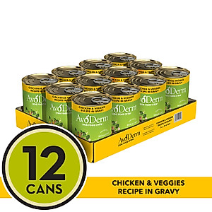 AvoDerm Chicken with Vegetables Stew Recipe for Dogs 13oz, case of 12 cans