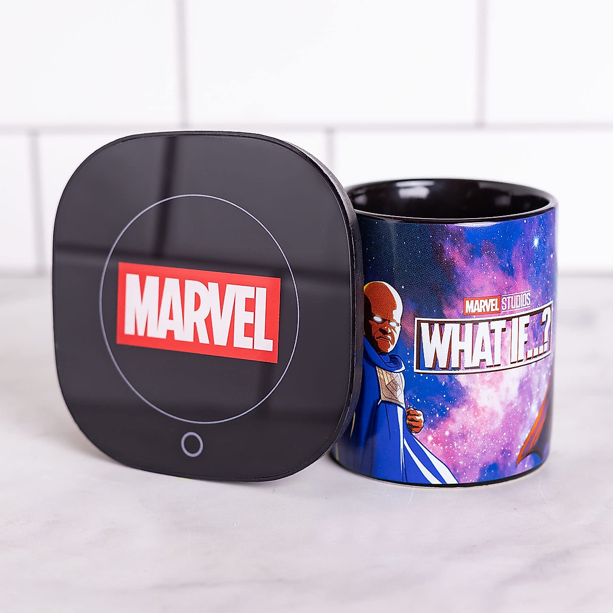 Uncanny Brands Marvel What If Mug Warmer with Mug – Keeps Your Favorite Beverage Warm - Auto Shut On/Off