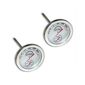 SpitJack Dual Sensor Meat and Oven Thermometer for Rotisserie Cooking Whole Pig, Hog, Lamb and Turkey. Internal and External Meat Probe for Grill, Smoker, Oven and Kitchen (2 Pack)