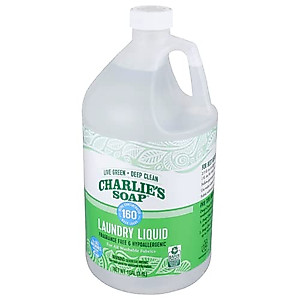 Charlie's Soap HE Hypoallergenic Liquid Laundry Detergent with Pump, 1 Gallon