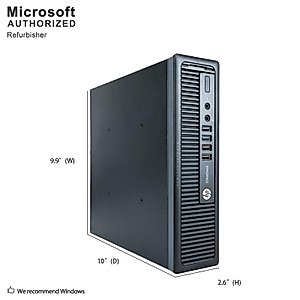 HP EliteDesk 800 G1 USFF Desktop PC Computer Package, Intel Quad Core i5 up to 3.6GHz, 16G DDR3, 512G SSD, USB 3.0, VGA, DP, 20 Inch LCD Monitor(Brands May Vary), Keyboard, Mouse, Win 10 Pro (Renewed)