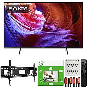 Sony 55" X85K 4K HDR LED TV with Smart Google TV (2022 Model) Bundle with TaskRabbit Installation Services + Deco Gear Wall Mount + HDMI Cables + Surge Adapter